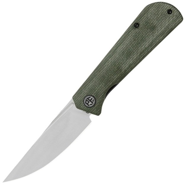 Petrified Fish Viking sulenkiamas peilis Green Micarta PFP07GRMS ...
