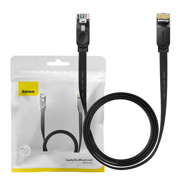 Baseus Ethernet RJ45, 1Gbps, 1.5m network cable (black)| Liumenai.lt