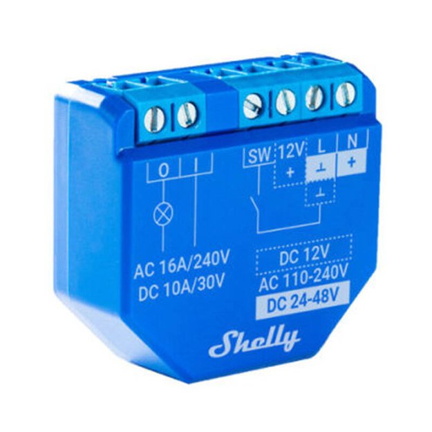 Shelly Plus 1 potential-free Relay, WiFi/Bluetooth| Liumenai.lt