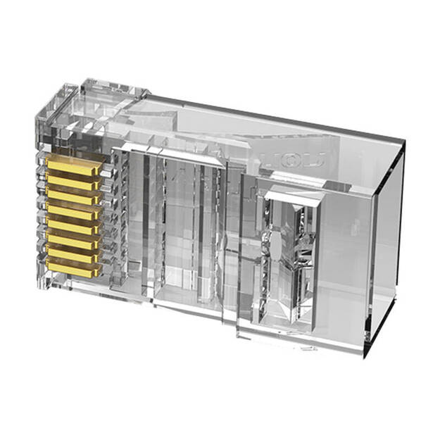 Kištukas RJ45 CAT6 UTP jungtis Vention IDDR0-100 skaidrus 100 vnt ...