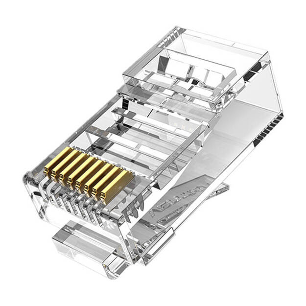 Kištukas RJ45 CAT6 UTP jungtis Vention IDDR0-100 skaidrus 100 vnt ...